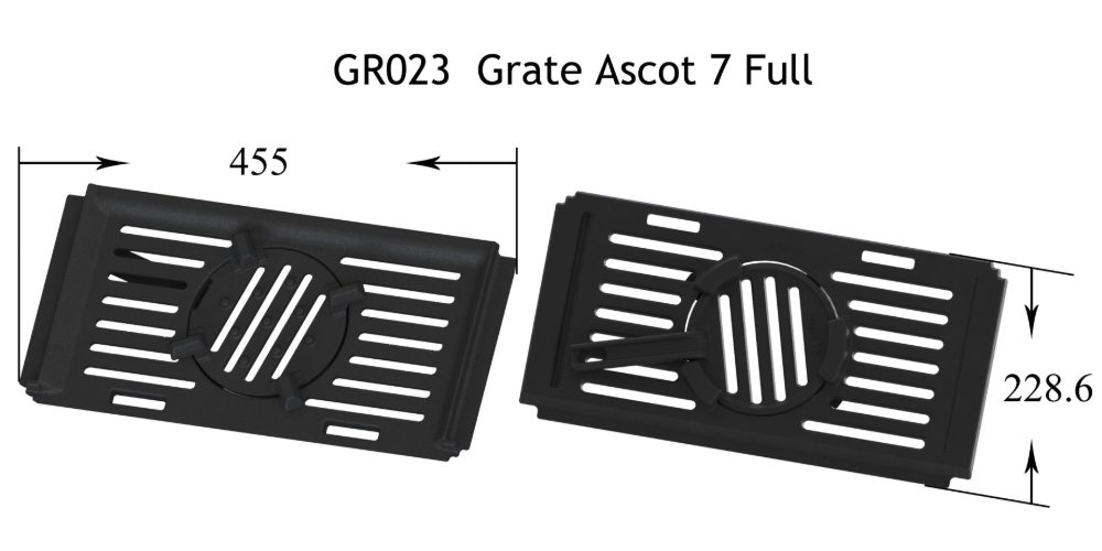 Ascot 7 - Grate (Full set) - GR023 - Fire and Wood